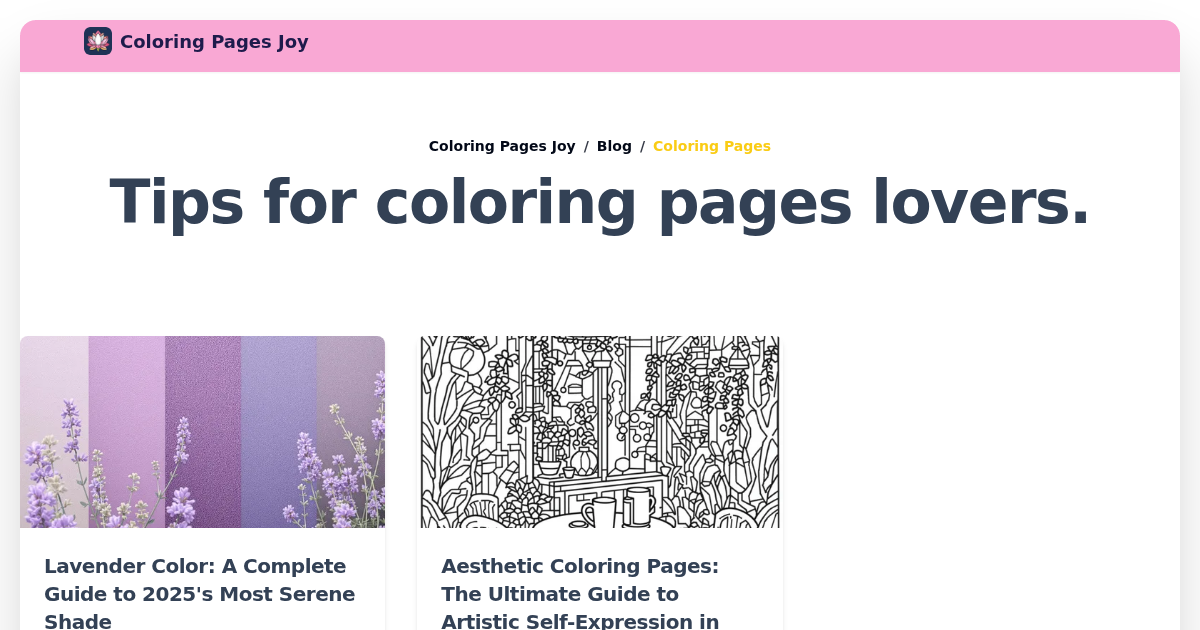 Tips for coloring pages lovers.